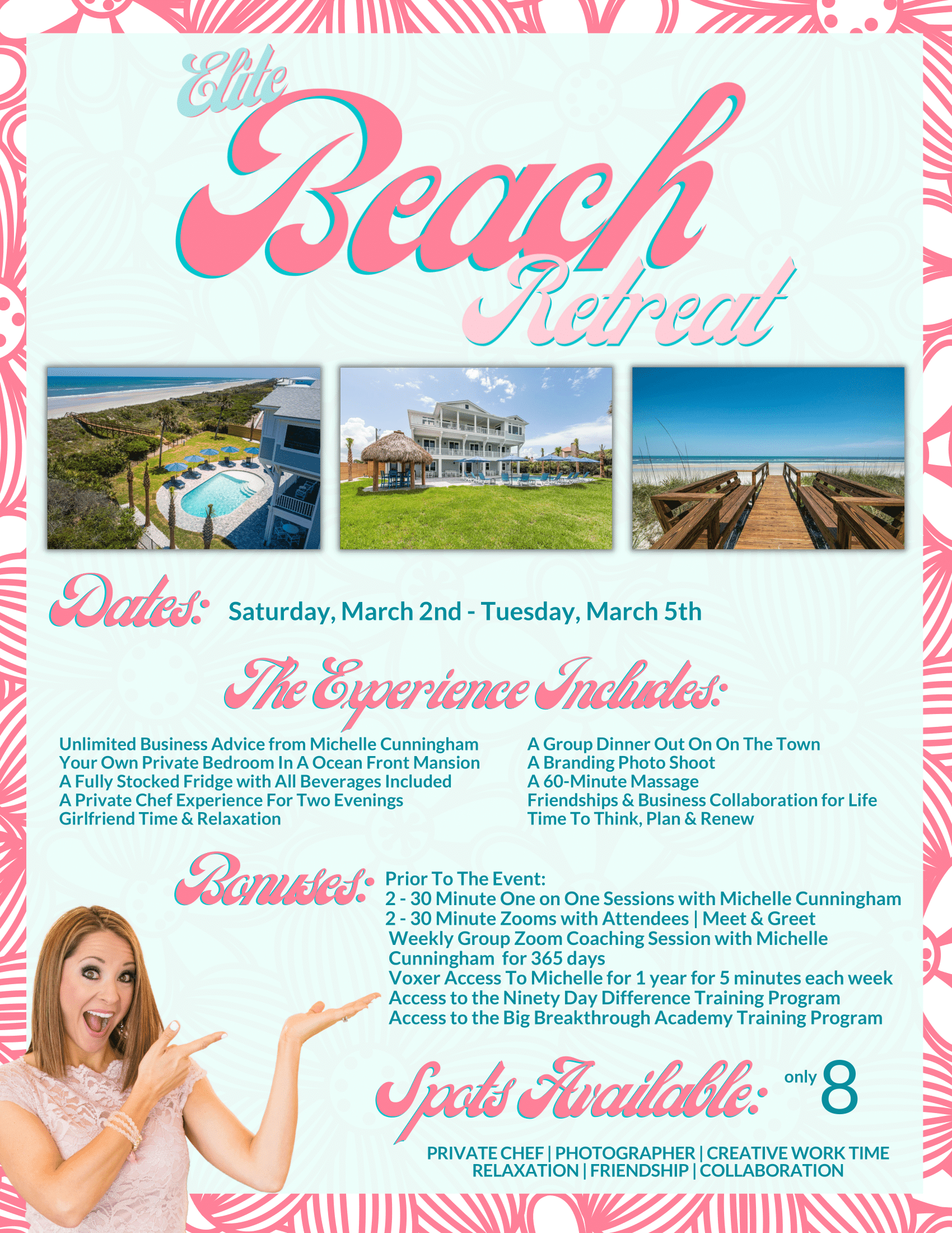 Elite Beach Retreat with Michelle Cunningham